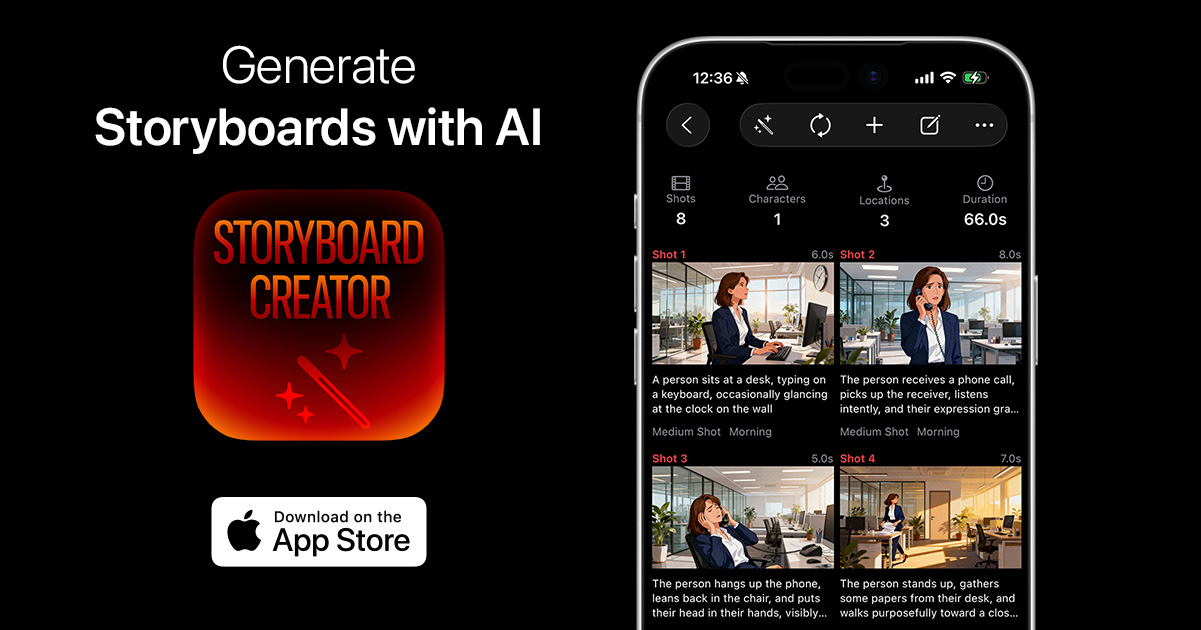 Storyboard Creator AI | Storyboard App for iPhone, iPad and MacOS